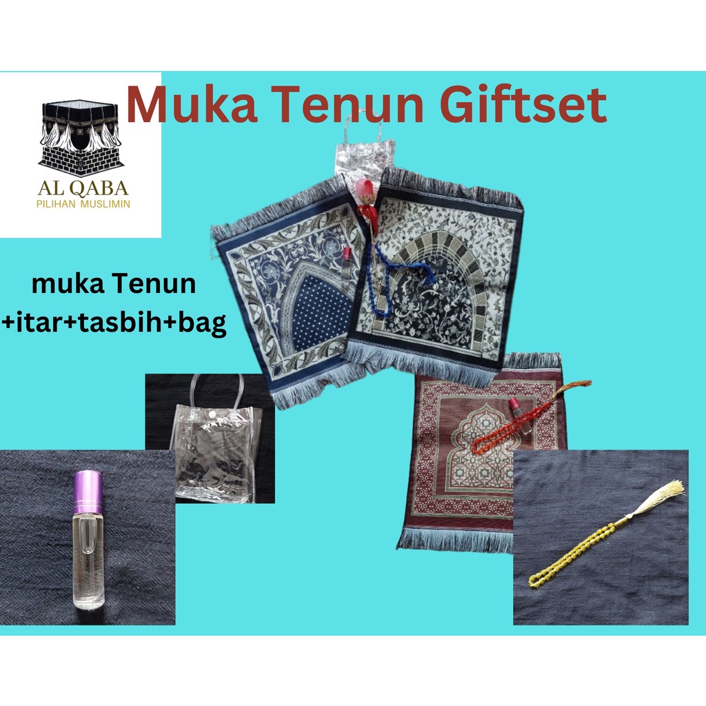 Sejadah Muka Tenun35 Giftset (mukatenun+tasbih+itar) | Shopee Malaysia