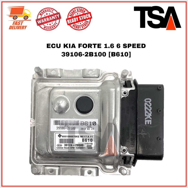 ECU KIA FORTE 1.6 6 SPEED - 39124-2B500 [B610] ME 17.9.11 ORIGINAL ECU ...