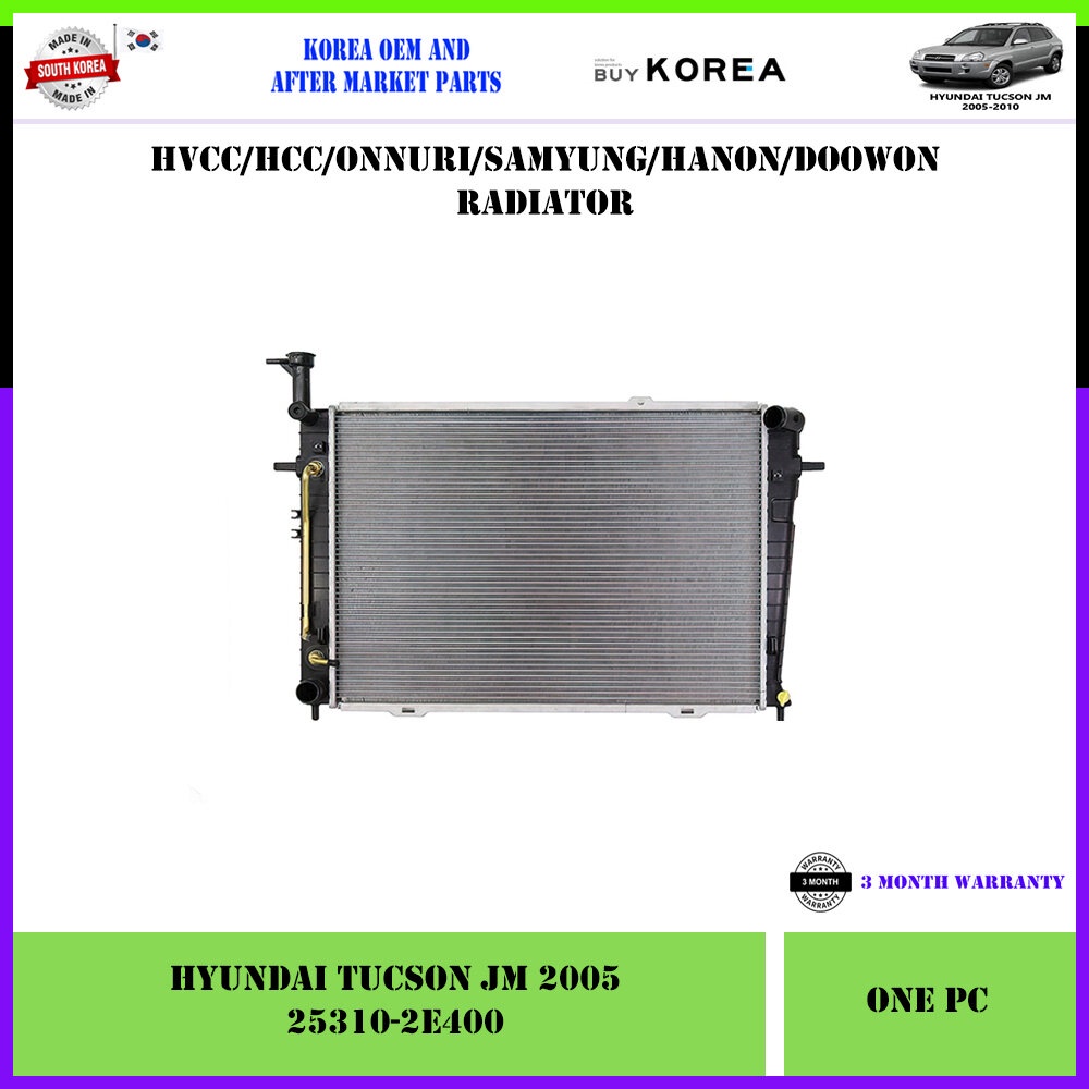 Hyundai Tucson JM 2005-2010 Korea Aftermarket Radiator (25310-2E400 ...