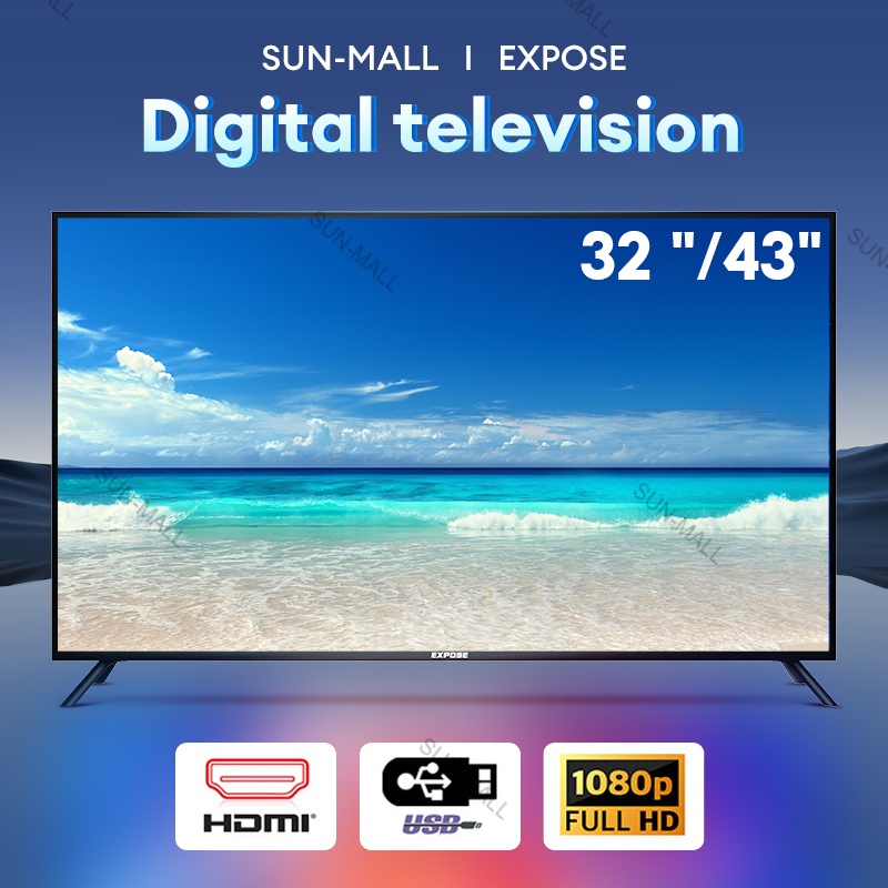 Digital TV 43 Inch Television EXPOSE 4K LED TV 32 Inch FHD 1080P With ...