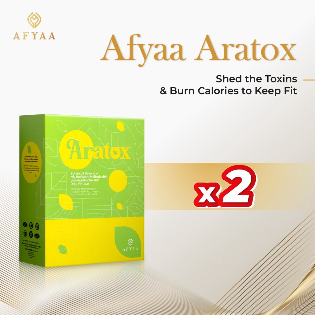[2 Boxes] Afyaa Aratox Detox Drink - Contains 90% Dietary Fibre to Relieve Constipation and ...