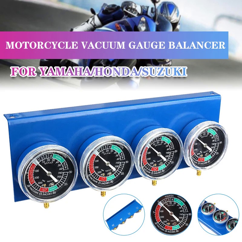 4 Cylinder Motorcycle Carburetor Carb Synchronizer Kit Ignition Tester ...