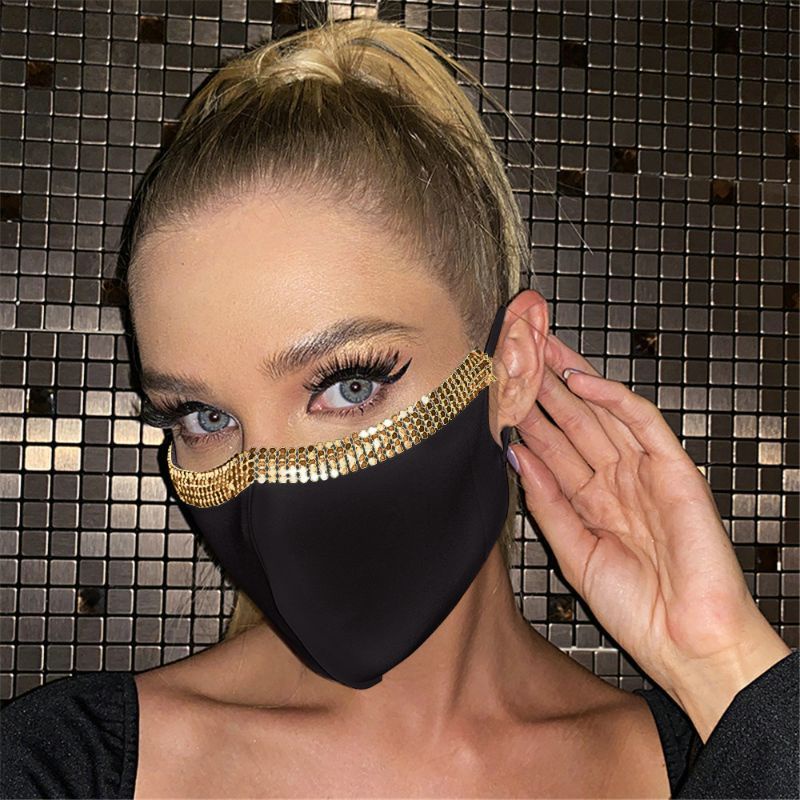 Rhinestone Masks Half Bling Mask 水钻口罩 Pelitup Muka Kristal Berlian ...