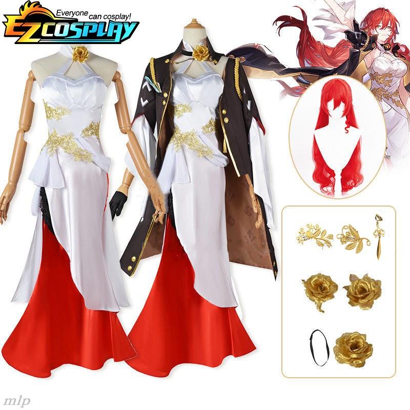 Cos Himeko Cosplay Costume Honkai Star Rail Dress Uniform Red Wig ...