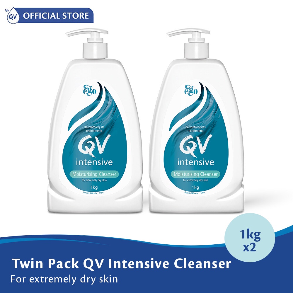 [Bundle] Twin Pack QV Intensive Moisturising Cleanser 1kg | Soap-free ...