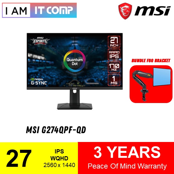 MSI G274QPF-QD 27" Gaming Monitor | Shopee Malaysia