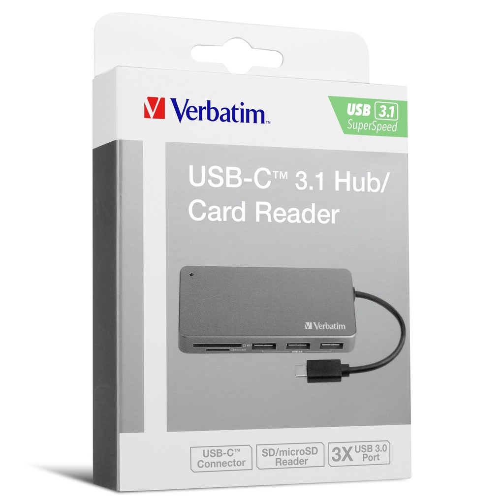 Verbatim 5 IN 1 Portable Docking Type-C with Usb 3.0 and Card Reader ...