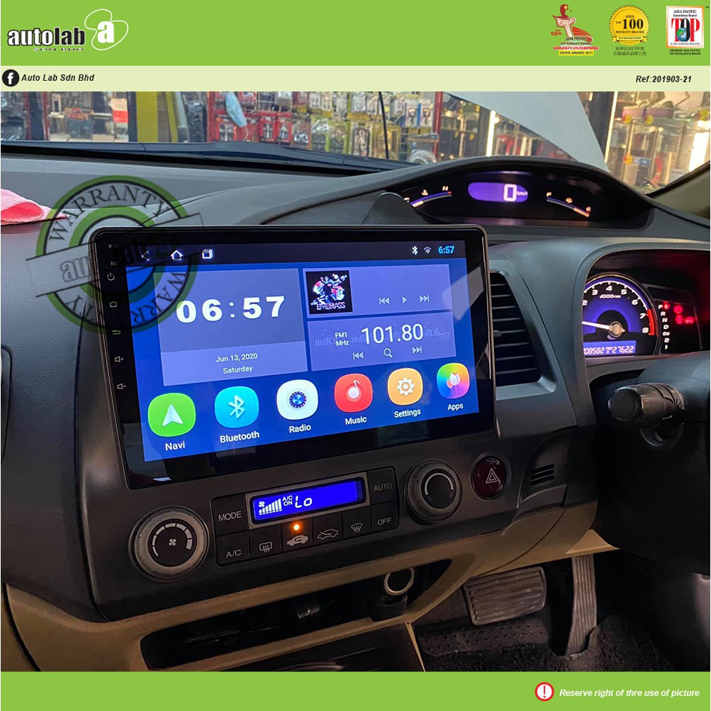 TTFA Android player casing 10 "Honda Civic FD 2006-2011 ( with socket ...