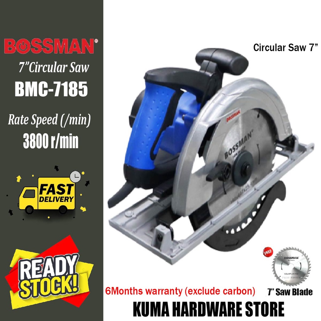 BOSSMAN Circular Saw 7icnh (185mm) Circular Saw BMC7185 / BMC711 ...