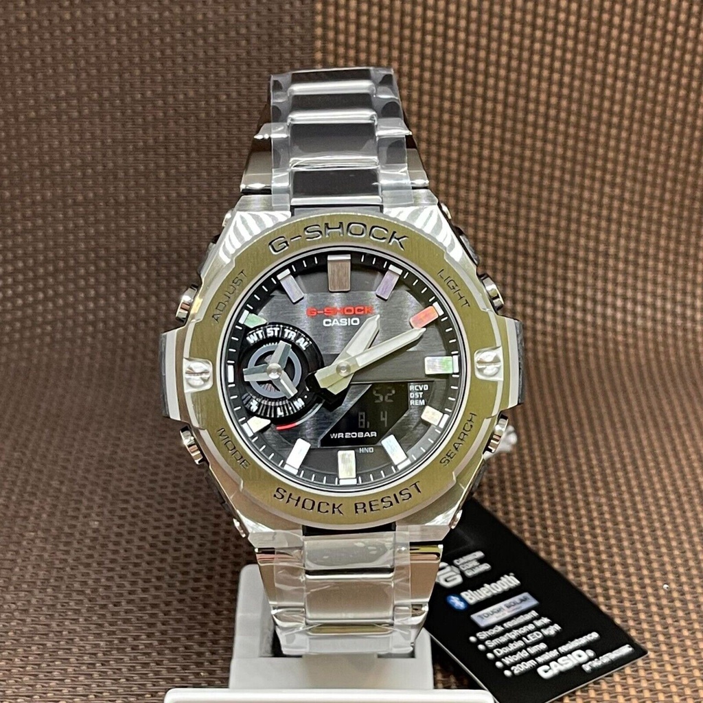 Casio G-Shock GST-B500D-1A Black G-Steel Solar Power Bluetooth Mobile Men Watch | Shopee Malaysia