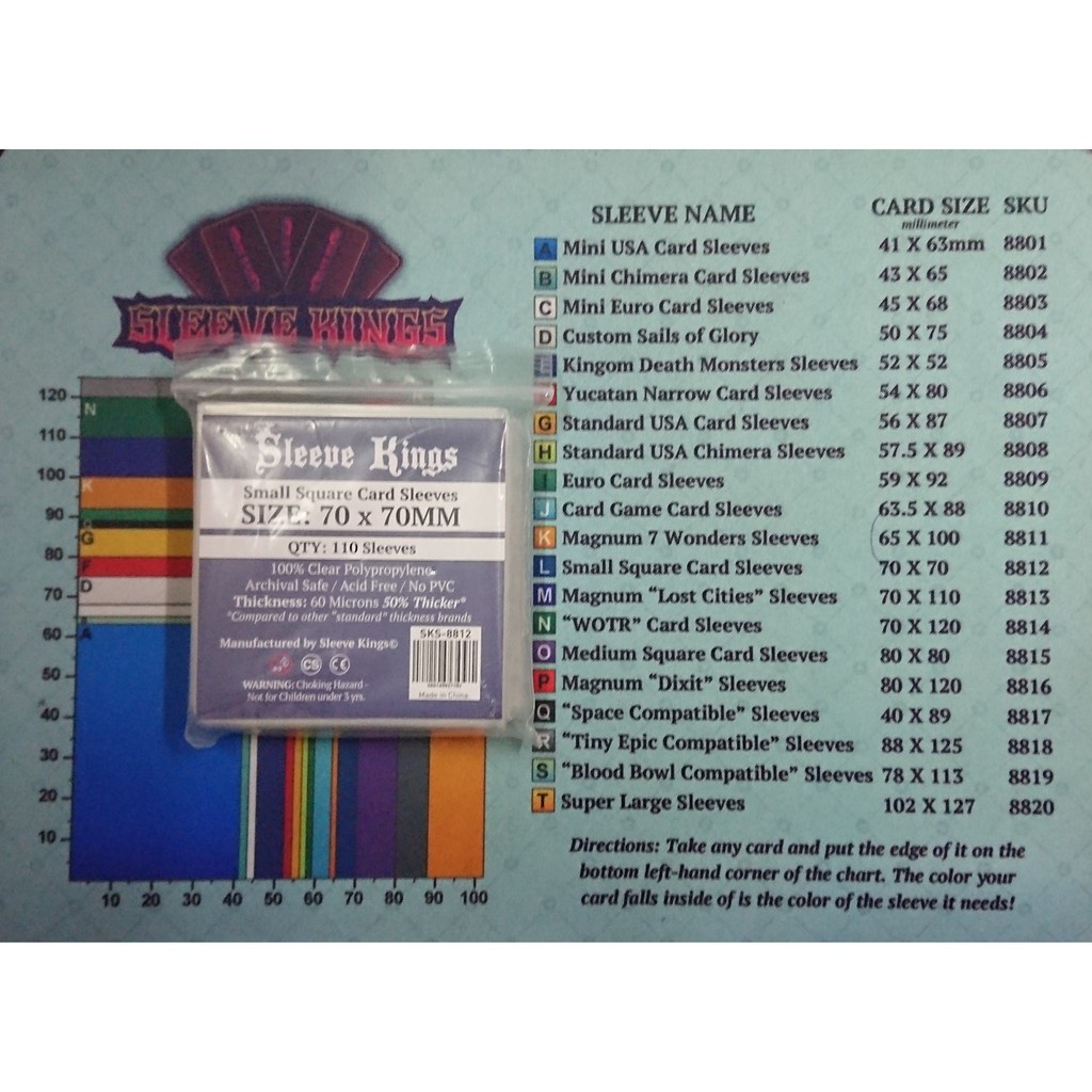 Board Games Sleeves Sleeve Kings Small Square Card Sleeves 70x70mm