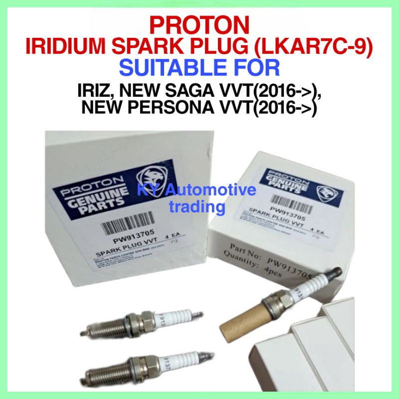 PROTON SPARK PLUG PW913705 (LKAR7C-9) FOR IRIZ NEW PERSONA VVT SAGA VVT ...