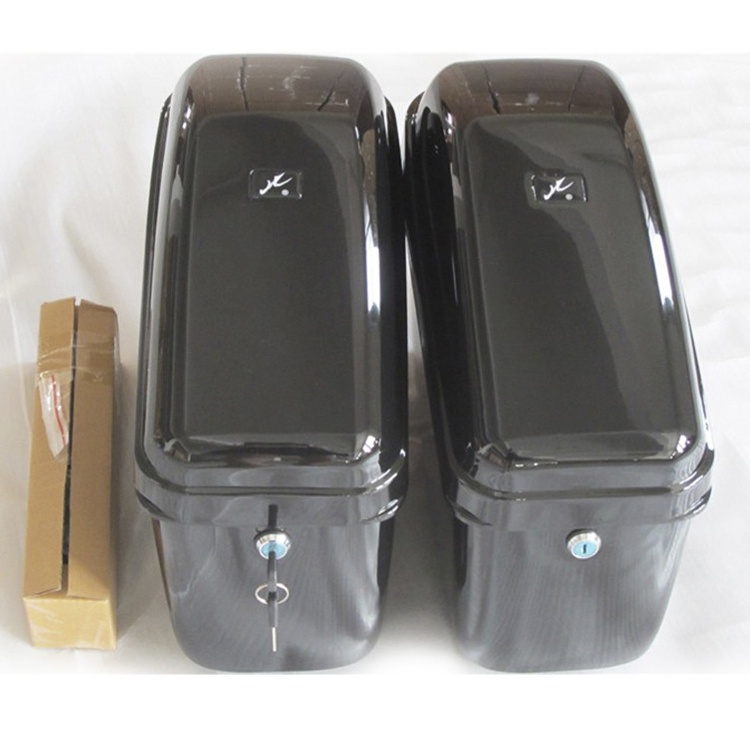 Gloss Black big size Motorcycle Hard Saddlebags Luggage for Crusiers ...