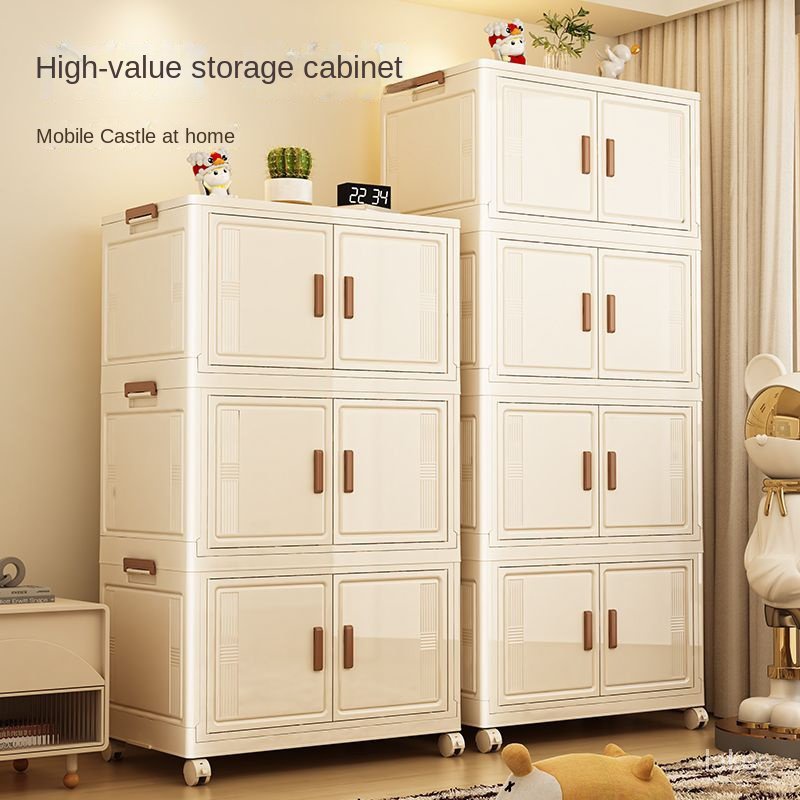 Double Door Storage Box Folding Locker Folding Storage Box Movable ...