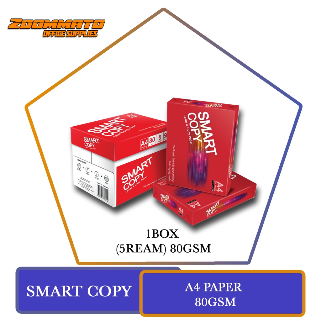 Smart Copy A4 Paper 80gsm (1Carton/5 Ream) | Shopee Malaysia