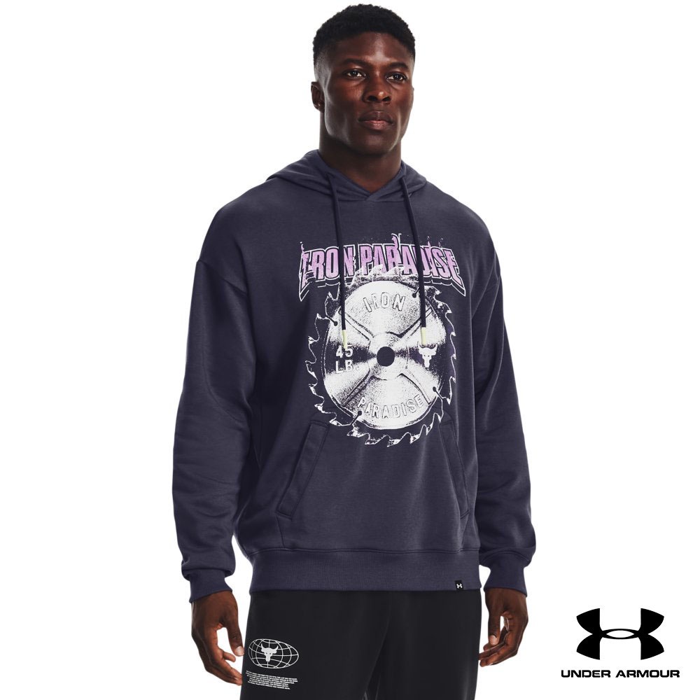 Under Armour UA Men's Project Rock Rival Fleece Disrupt Hoodie | Shopee ...