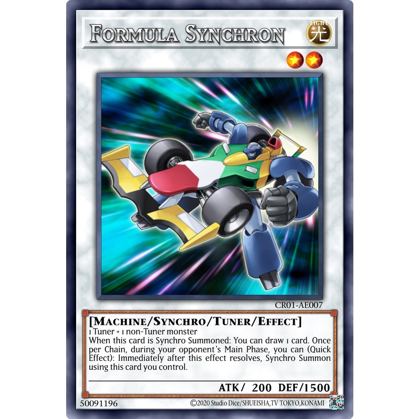 [ 梦悠卡牌 ] 游戏王 亚英 CR01-AE007( R )Formula Synchron(方程式同调士) | Shopee Malaysia