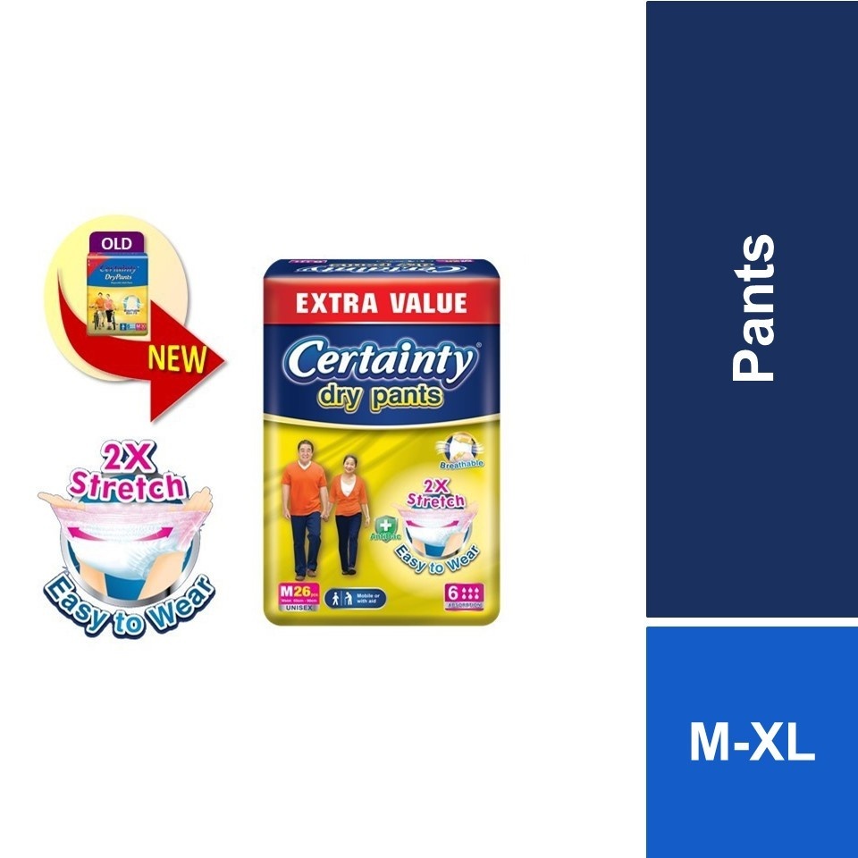 Certainty Drypants Jumbo Pack- M26/L22/XL20 | Shopee Malaysia