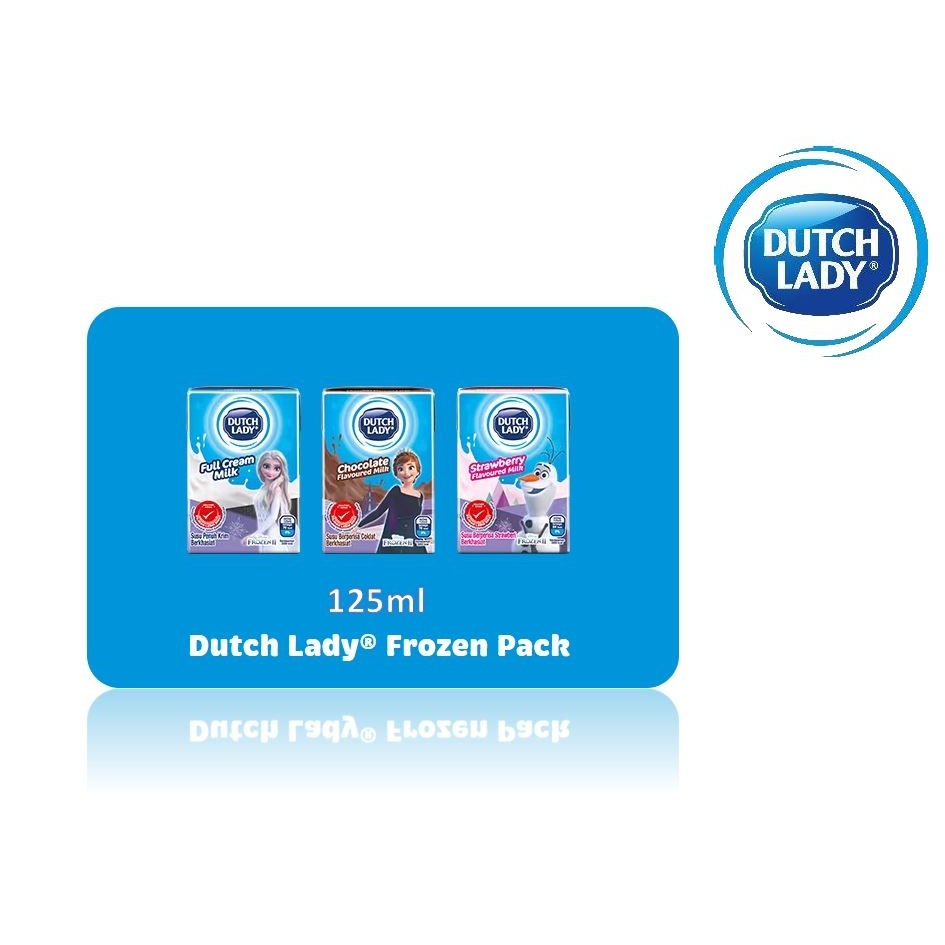 Dutch Lady Frozen Pack UHT Milk (4 x 125ml) ~ Full Cream / Chocolate ...