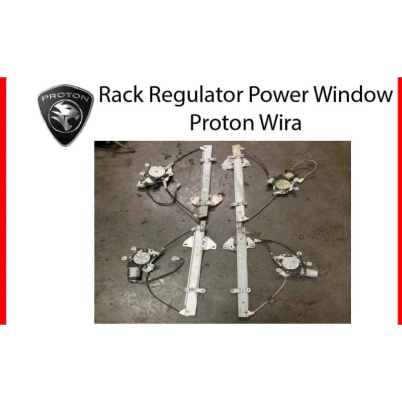Rack regulator with motor power window proton wira Rack regulator with ...