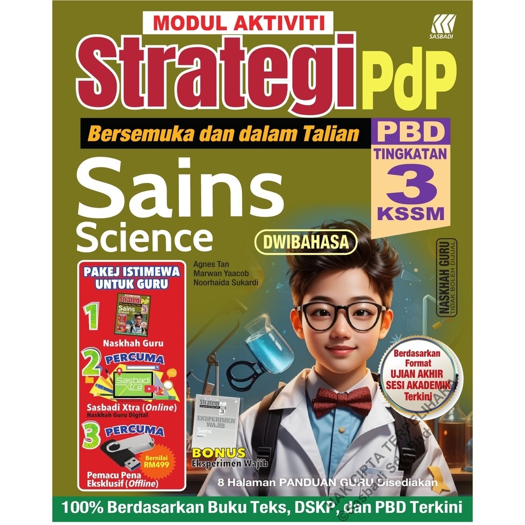 Sasbadi 2024: Modul Aktiviti Strategi PDP: Sains Tingkatan 3 + Amali ...
