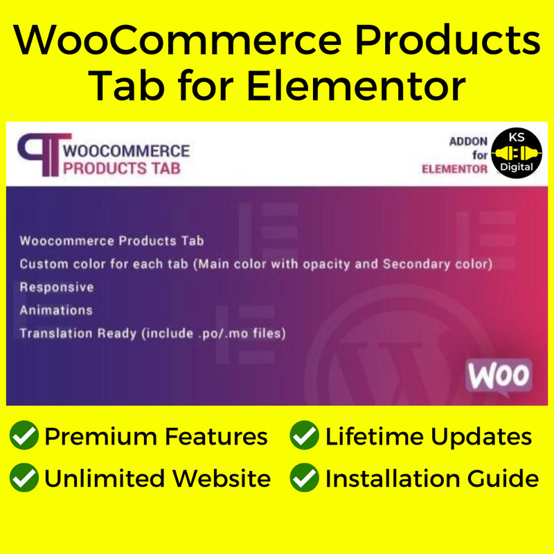 [latest] Woocommerce Products Tab For Elementor Wordpress Plugin Free