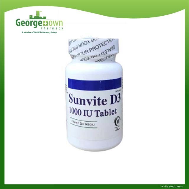 SUNVITE D3 1000IU TABLET 100S (Georgetown Pharmacy) | Shopee Malaysia