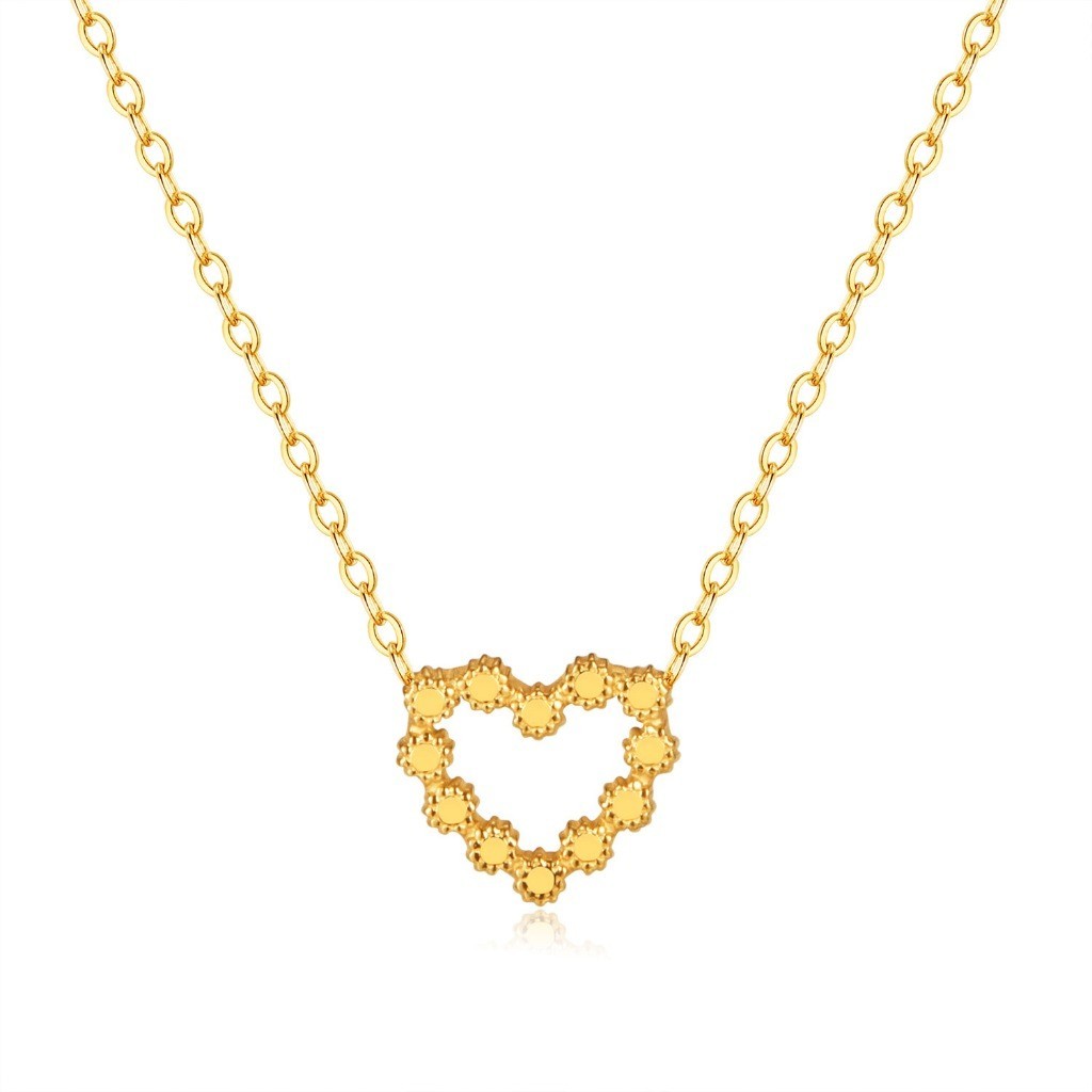 CELOVIS Mila Forever Love Heart Frame Pendant Chain Necklace in Gold | Shopee Malaysia