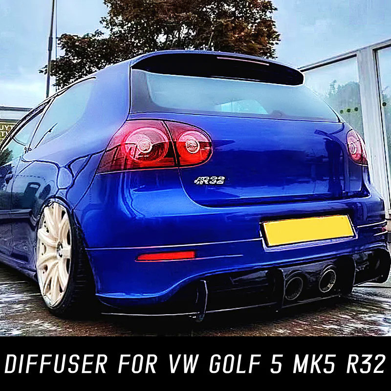 Rear Bumper Lip Diffuser Splitter BodyKit For Volkswagen VW Golf 5 MK5 ...