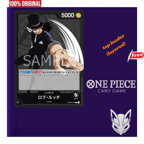 ORIGINAL Rob Lucci Leader OP03-076 L free top loader optcg one piece ...