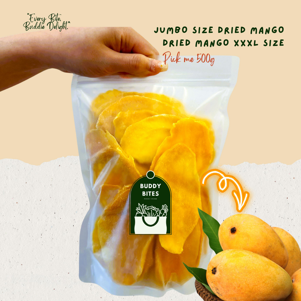 JUMBO SIZE DRIED MANGO XXXL SIZE 100G/200G/500G READY STOCK | Shopee ...