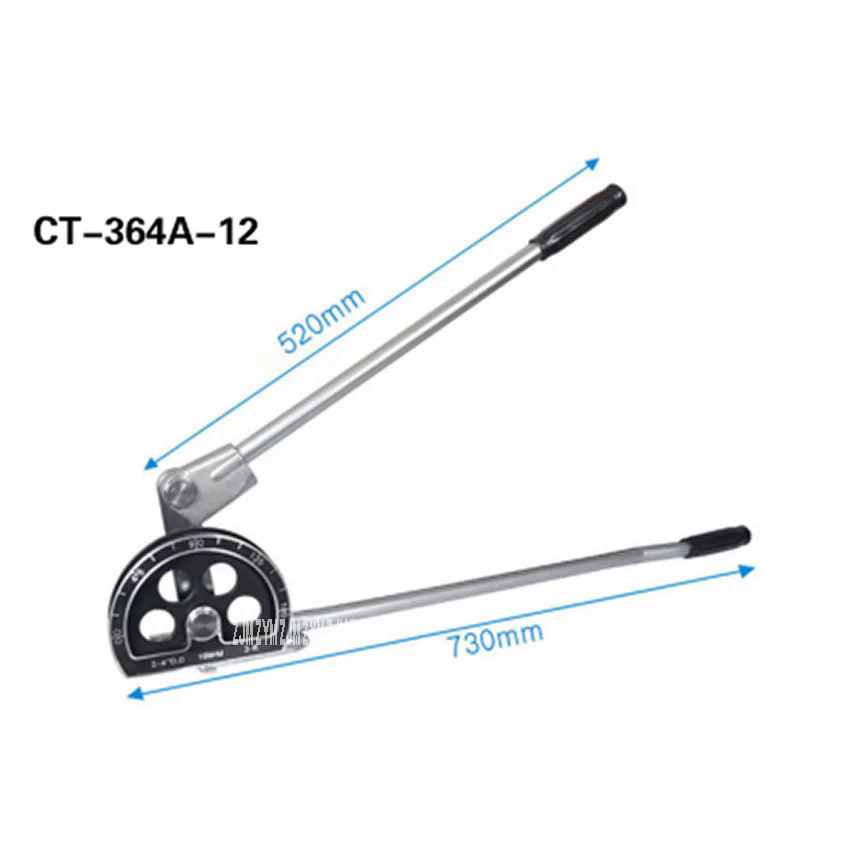 CT-364A-12 19mm Pipe Bender Manual Tube Bender 180 Degree Lever Bender ...