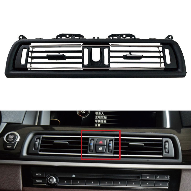 Front Dashboard Central Chromed AC Vent Grille Outlet Cover For BMW 5 ...