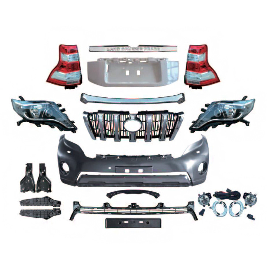 Body Kit Bumper Grille Headlights Taillights Fog Lights 2010 2013 Land Cruiser Upgrade 2014 Land