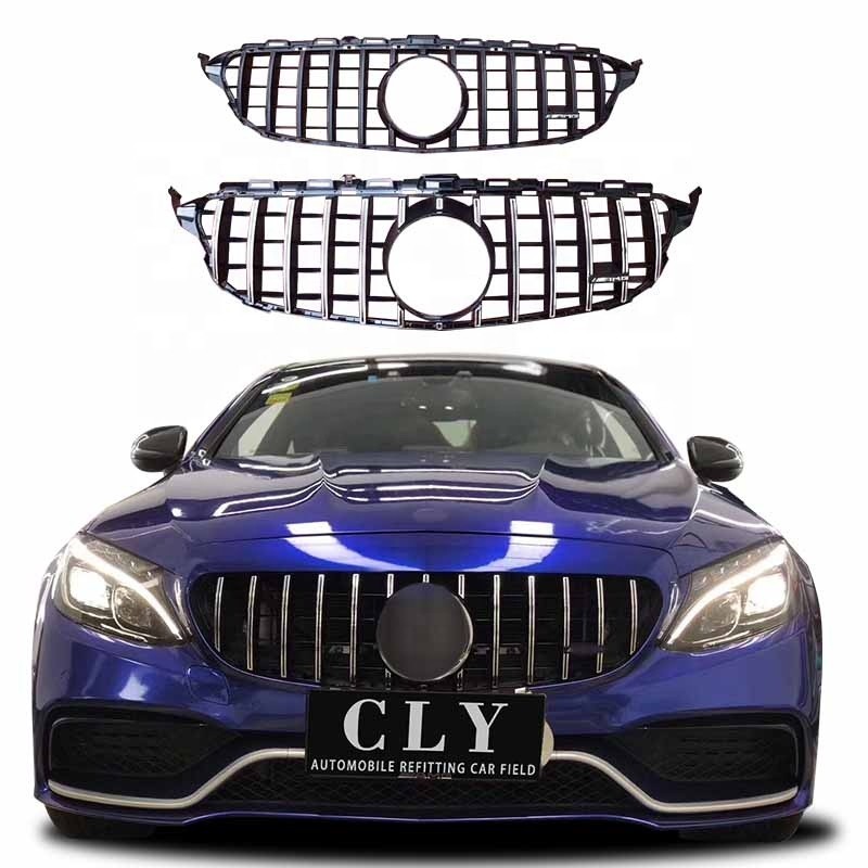 Front Car Grill For Mercedes-Benz 2015-2018 W205 C CLASS Facelift C63S ...