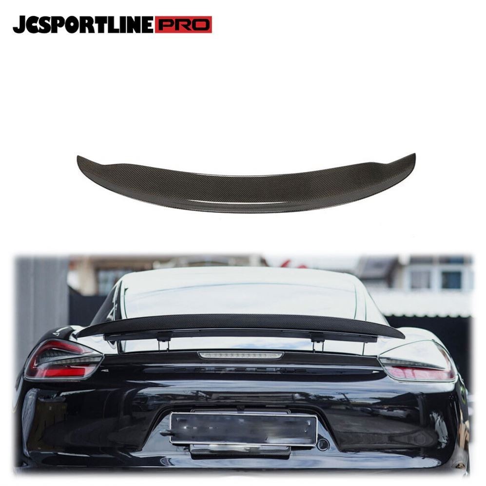 REAL CARBON Rear Trunk Spoiler Wing For Porsche 981 Boxster Cayman ...