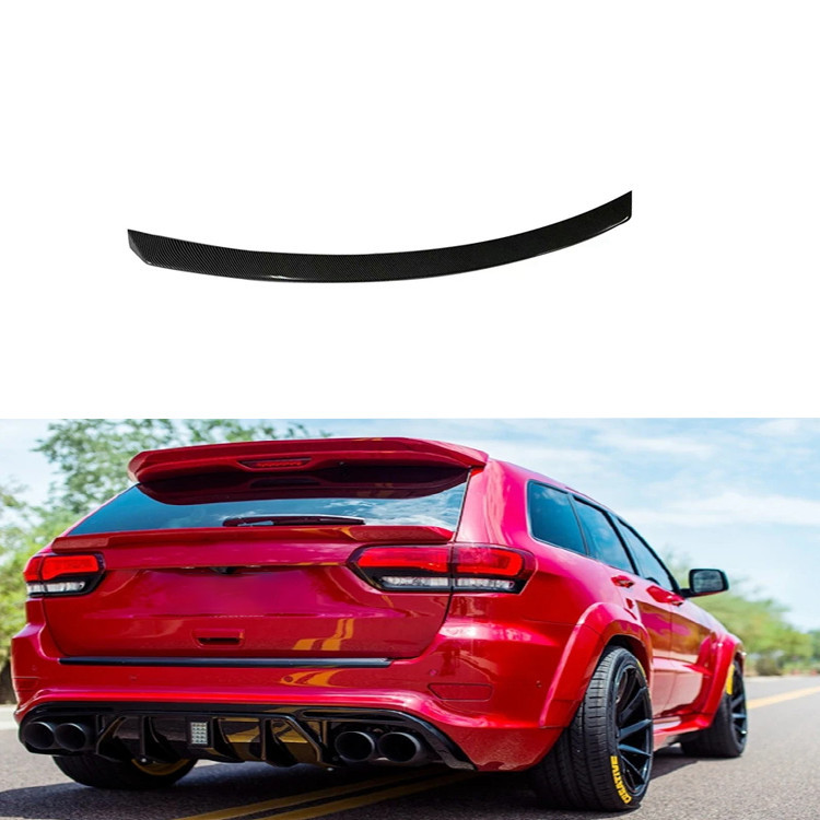 Glossy Black/Carbon Fiber Rear Trunk Spoiler Rear Roof Lip Wing Middle ...