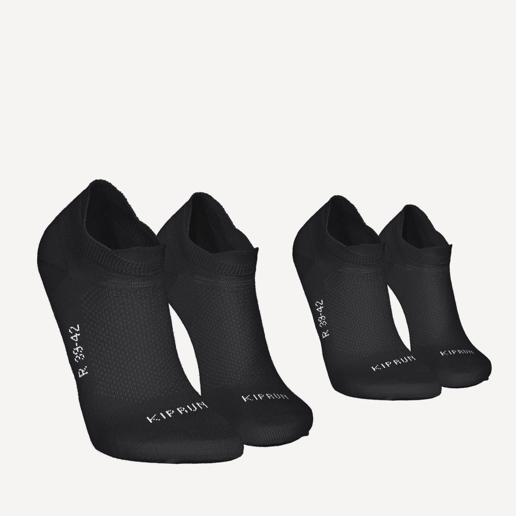 Decathlon Running Adult Pack Of 2 Pairs Of Run 500 Thin Invisible ...