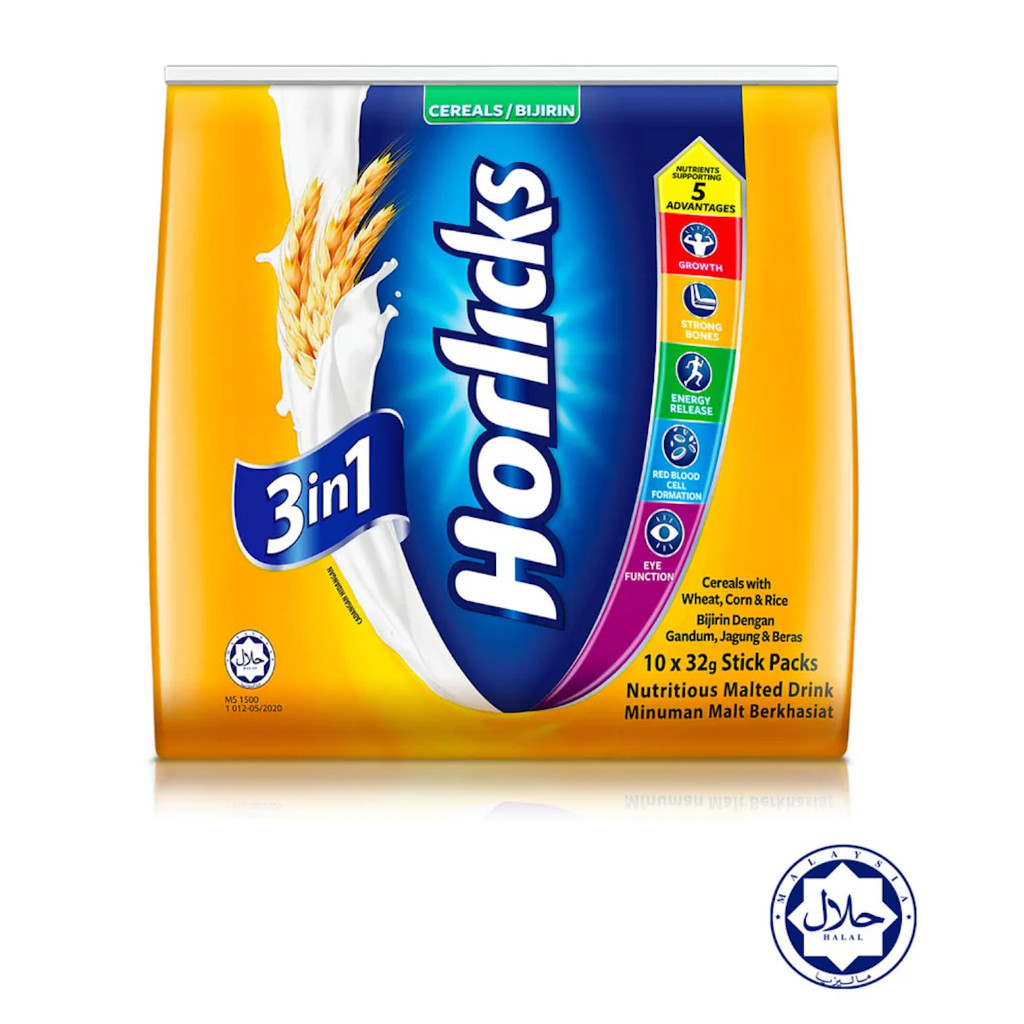 Horlicks 3-in-1 Instant Cereal Drink Cereal 10 x 32g / Original 10 x ...