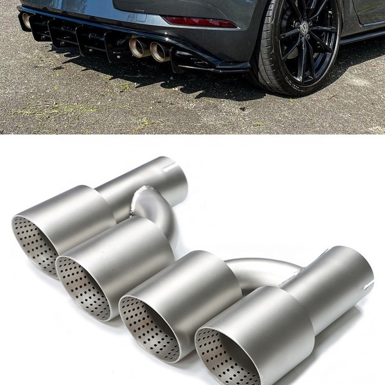 SYPES Matte Stainless Steel Dual Exhaust Tip Universal Exhaust System ...