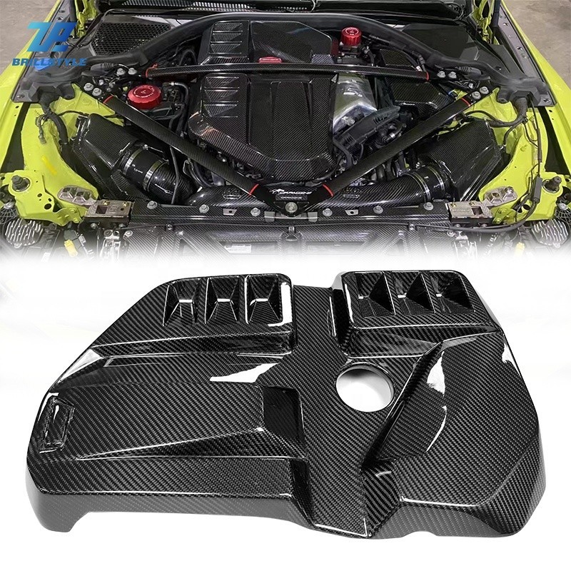 For BMW G80 M3 G82 G83 M4 Dry Carbon Fiber S58 Front Engine Hood Cover ...