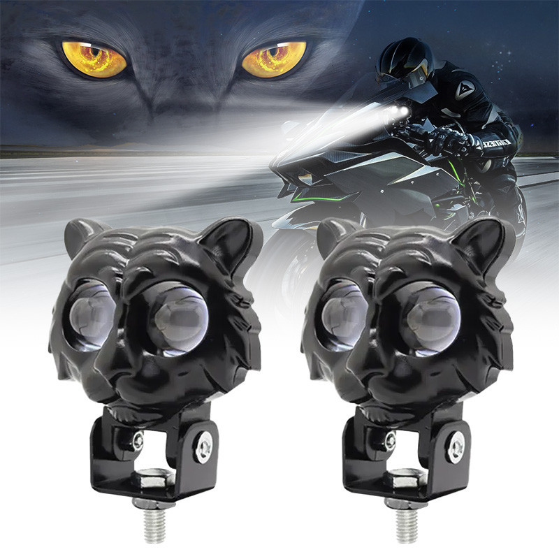 Tiger Design Dual Color Powerful Led Motorcycle laser Fog Light Led ...