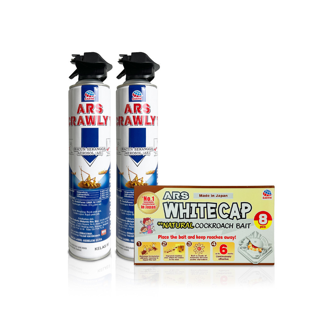 ARS 7 Crawling Insects & Cockroach Killer (600ml x2), Cockroach Colony ...