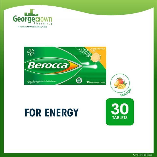 BEROCCA MANGO FLAVOUR EFFERVESCENT TABLET 30’s | Shopee Malaysia