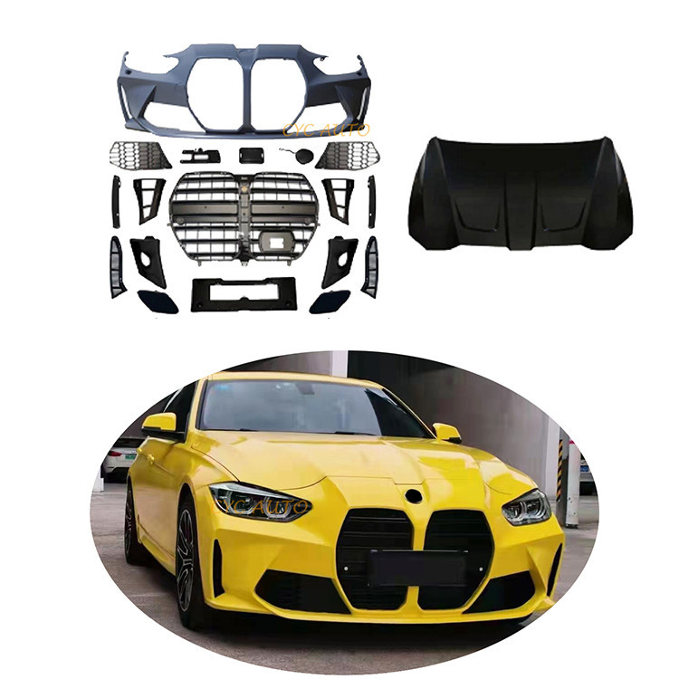Car facelift body kit F30 upgrade to G80 M3 look front bumper with hood ...