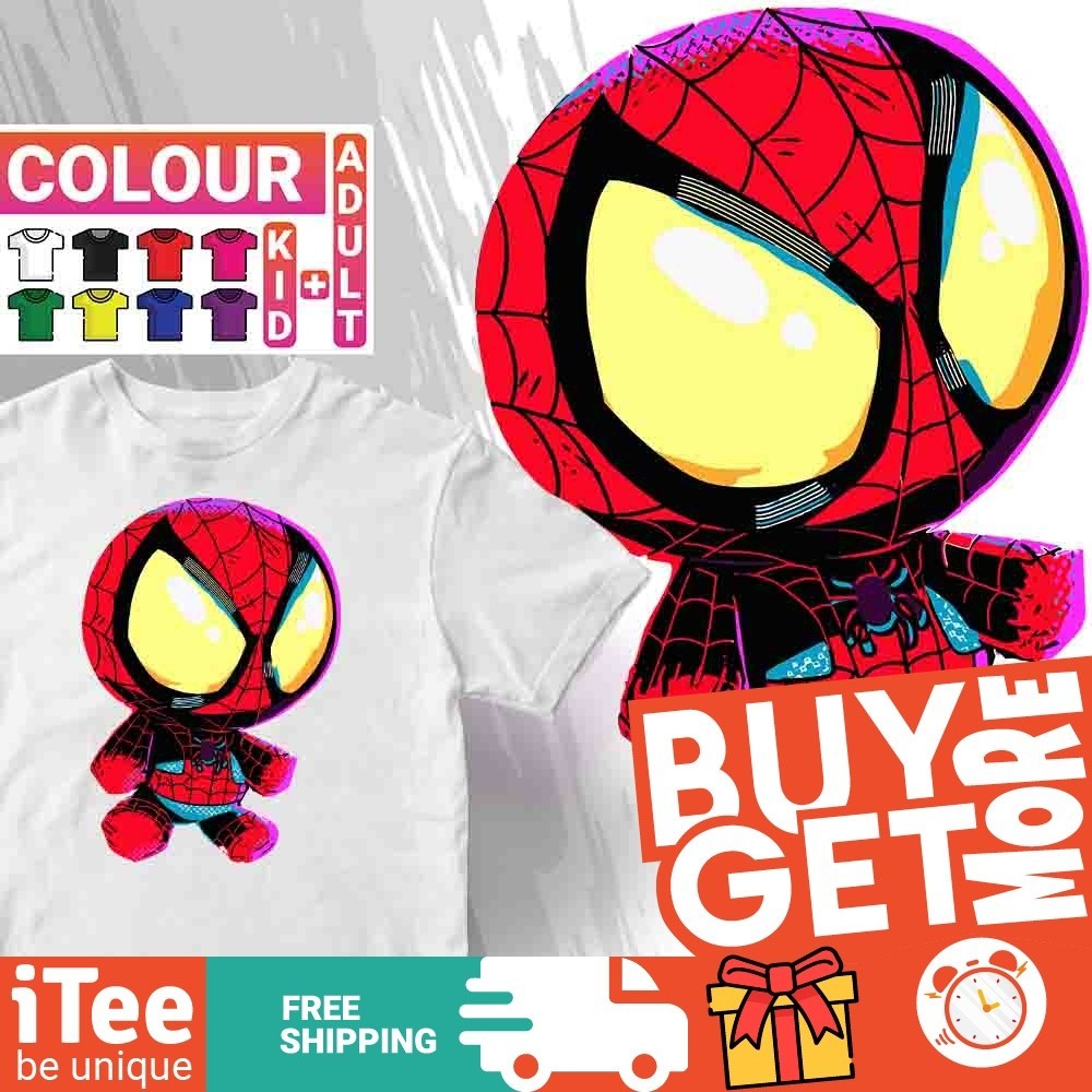 Baju Plush Spiderman Tshirt Tops Across The Spider Verse Man Spider-man ...