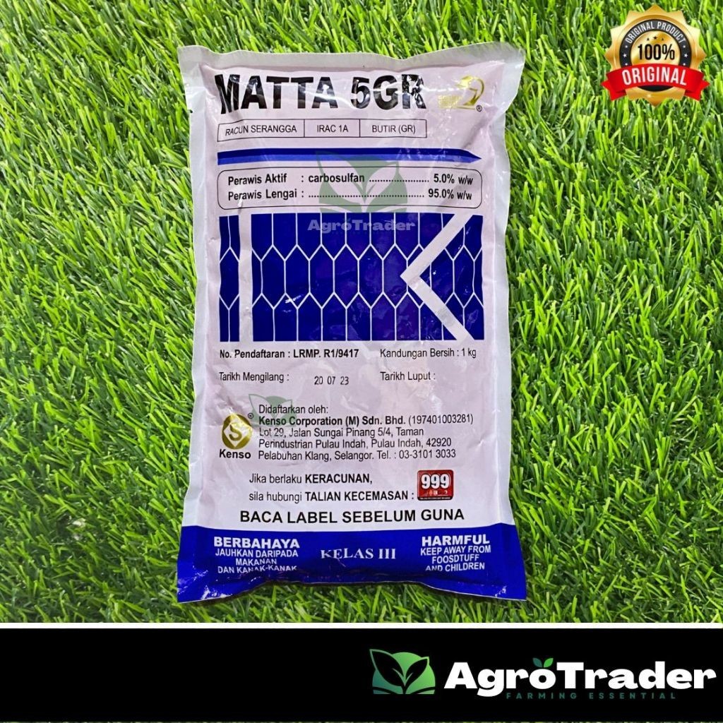 Kenso Matta 5GR 1kg - carbosulfan 5.0% kumbang kelapa sawit (Kenfuran ...