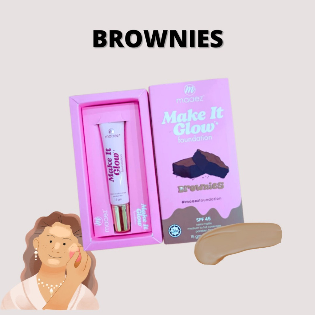 Original HQ Maaez Foundation Make It Glow by Maaez Cosmetics 15g ...