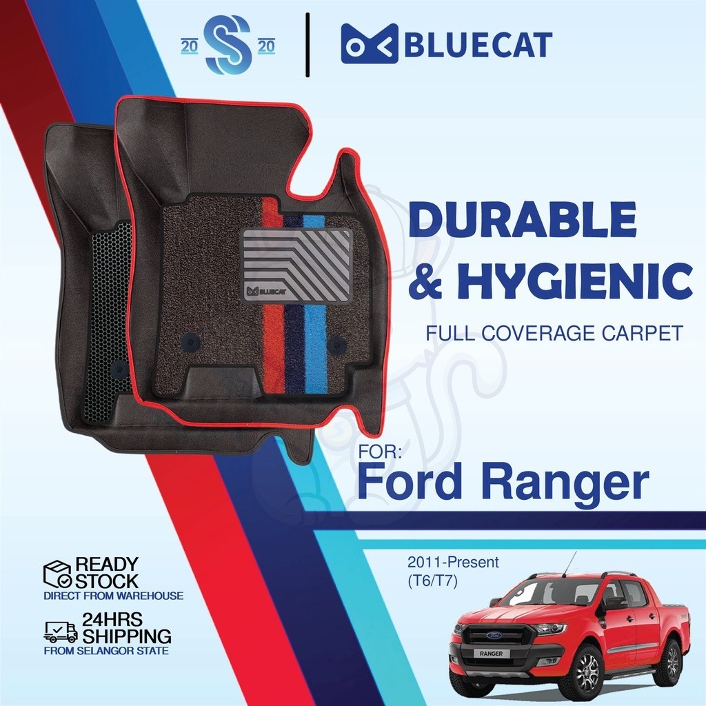 BLUECAT® 5D Carpet Malaysia Ford Ranger (2011~Present) 5D Carpet Car ...