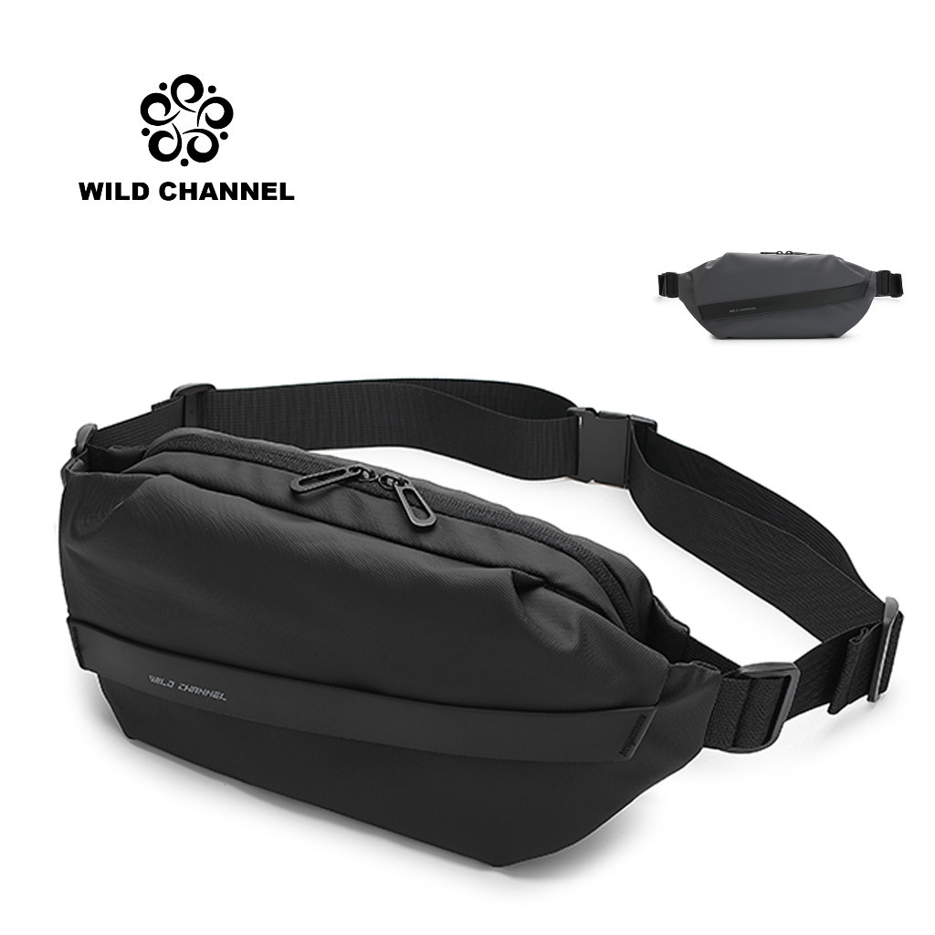 Wild Channel Men Chest Bag - Black/Grey GAA 5001 | Shopee Malaysia